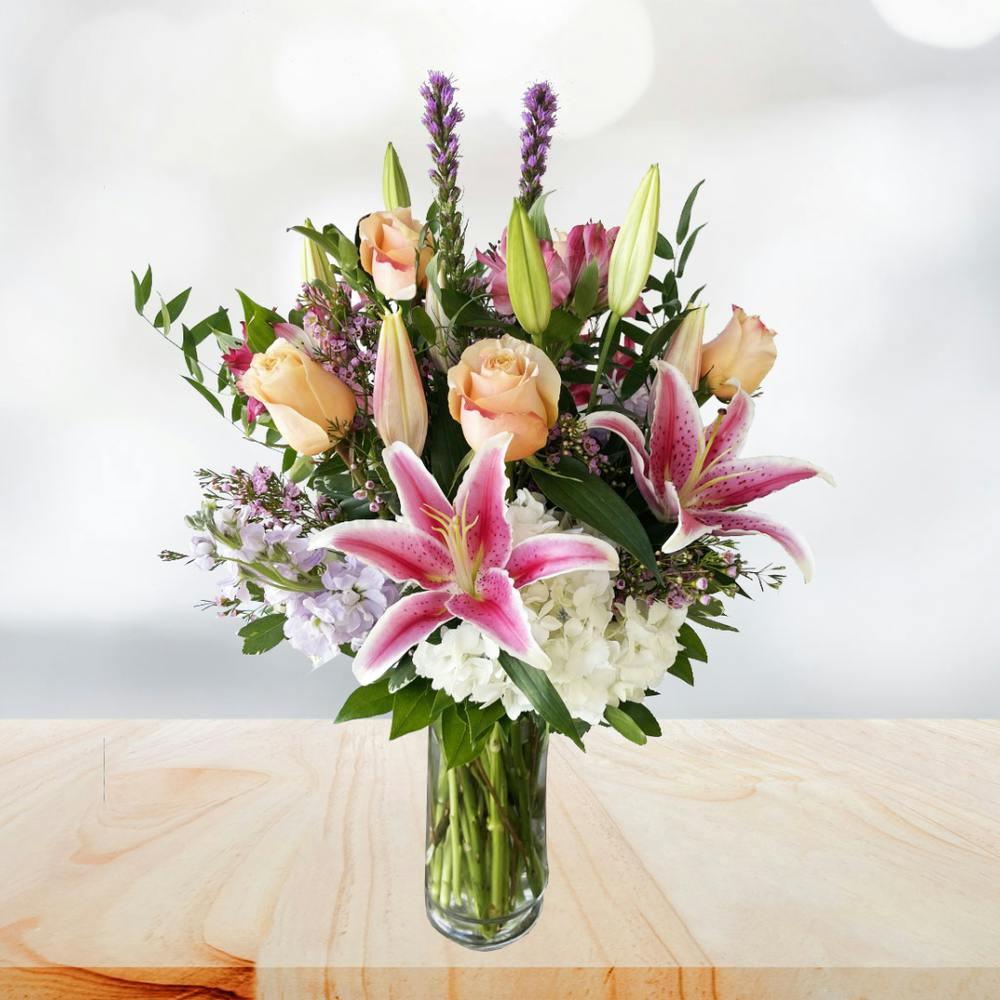 Peachy & Pink Flowers | Same Day Delivery